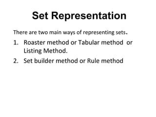 Set concepts | PPT