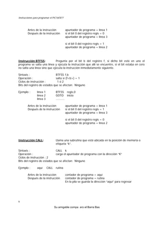 Set de 35 instrucciones para pic16f877A programación en assembler | PDF | Programming Languages ...