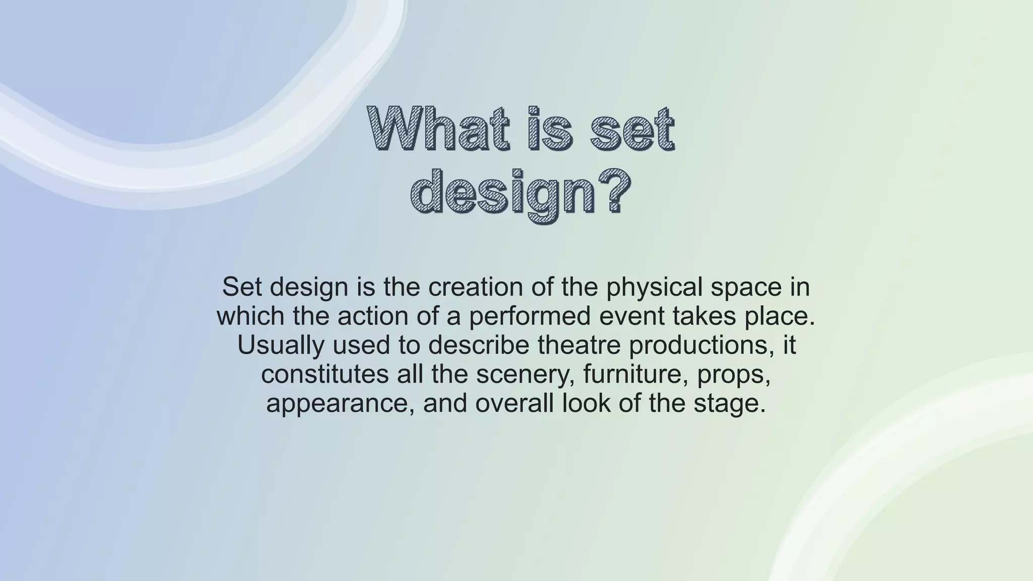 Set design digital media PowerPoint | PPTX