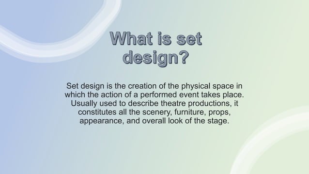 Set design digital media PowerPoint | PPT