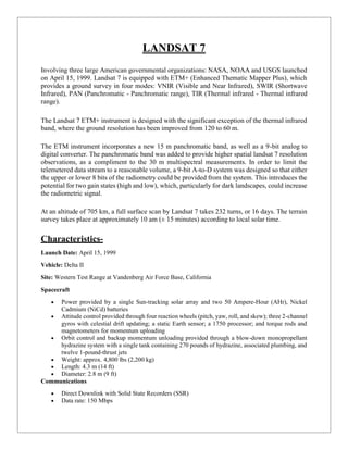 Setellite image sensors | PDF
