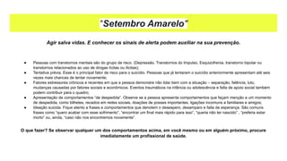 apresentação SETEMBRO AMARELO power pont | PPTX