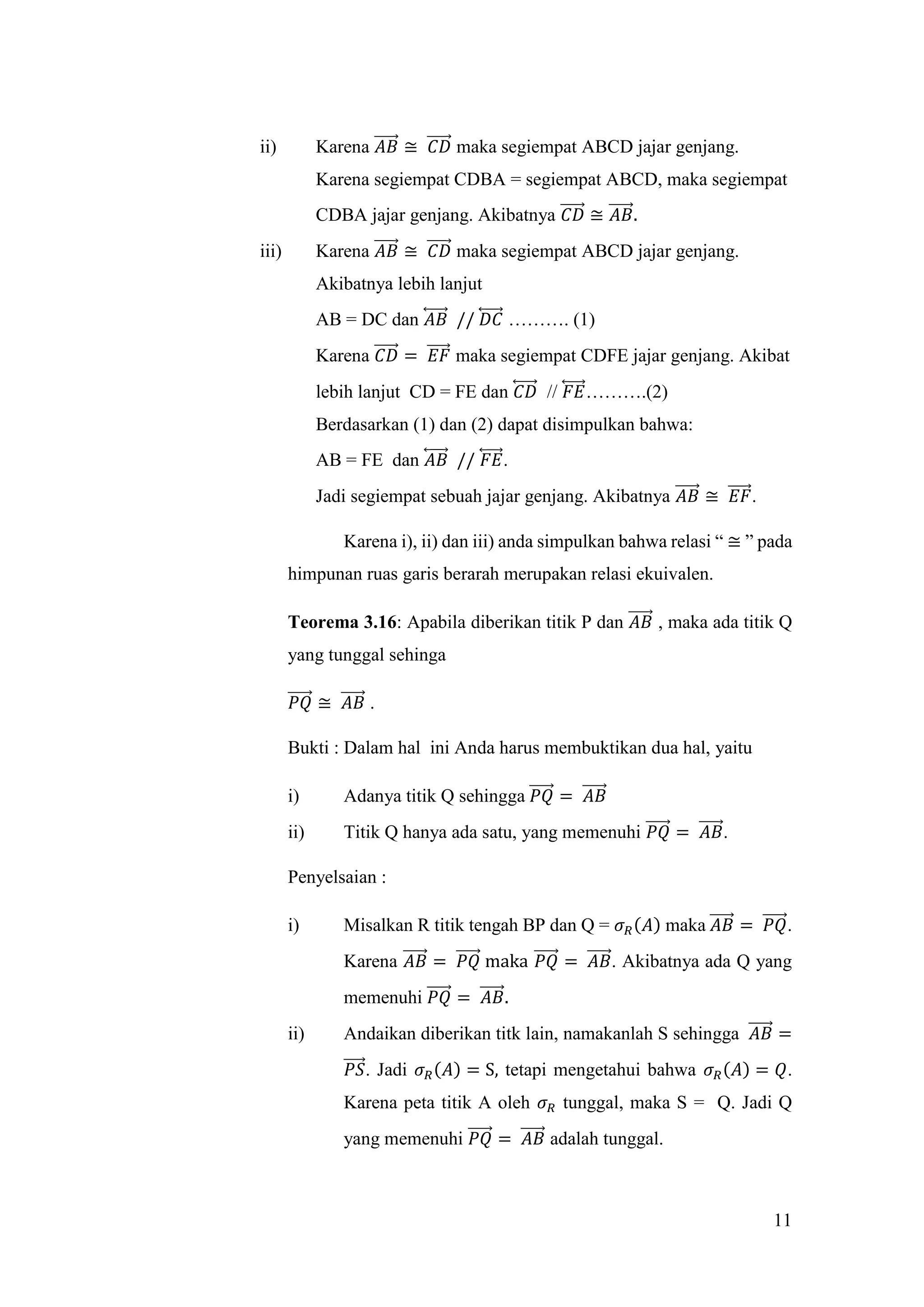 Setengah Putaran dan Ruas Garis Berarah | Geometri Transformasi | PDF