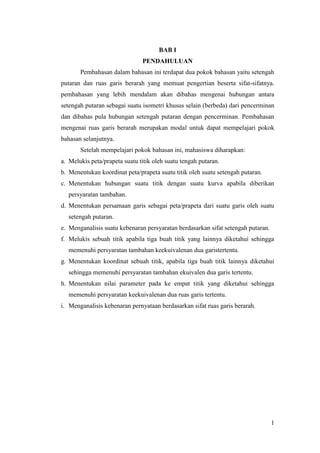 Setengah Putaran dan Ruas Garis Berarah | Geometri Transformasi | PDF
