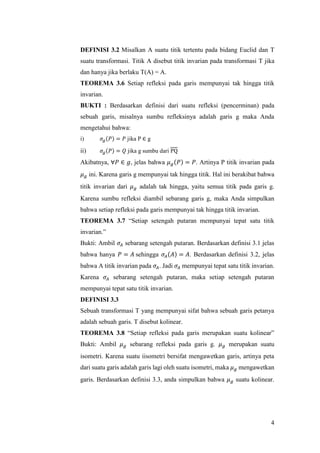 Setengah Putaran dan Ruas Garis Berarah | Geometri Transformasi | PDF