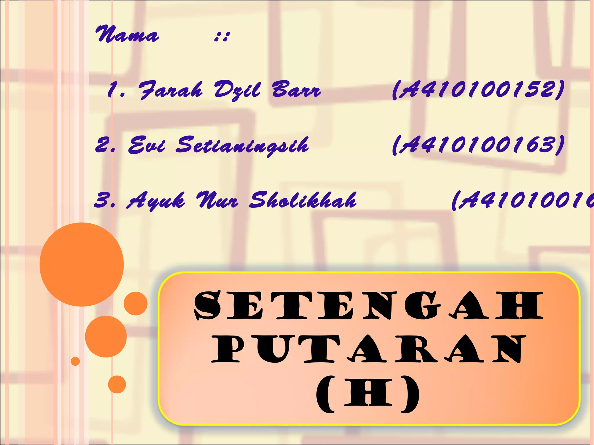 Setengah putaran transformasi geometri | PPT