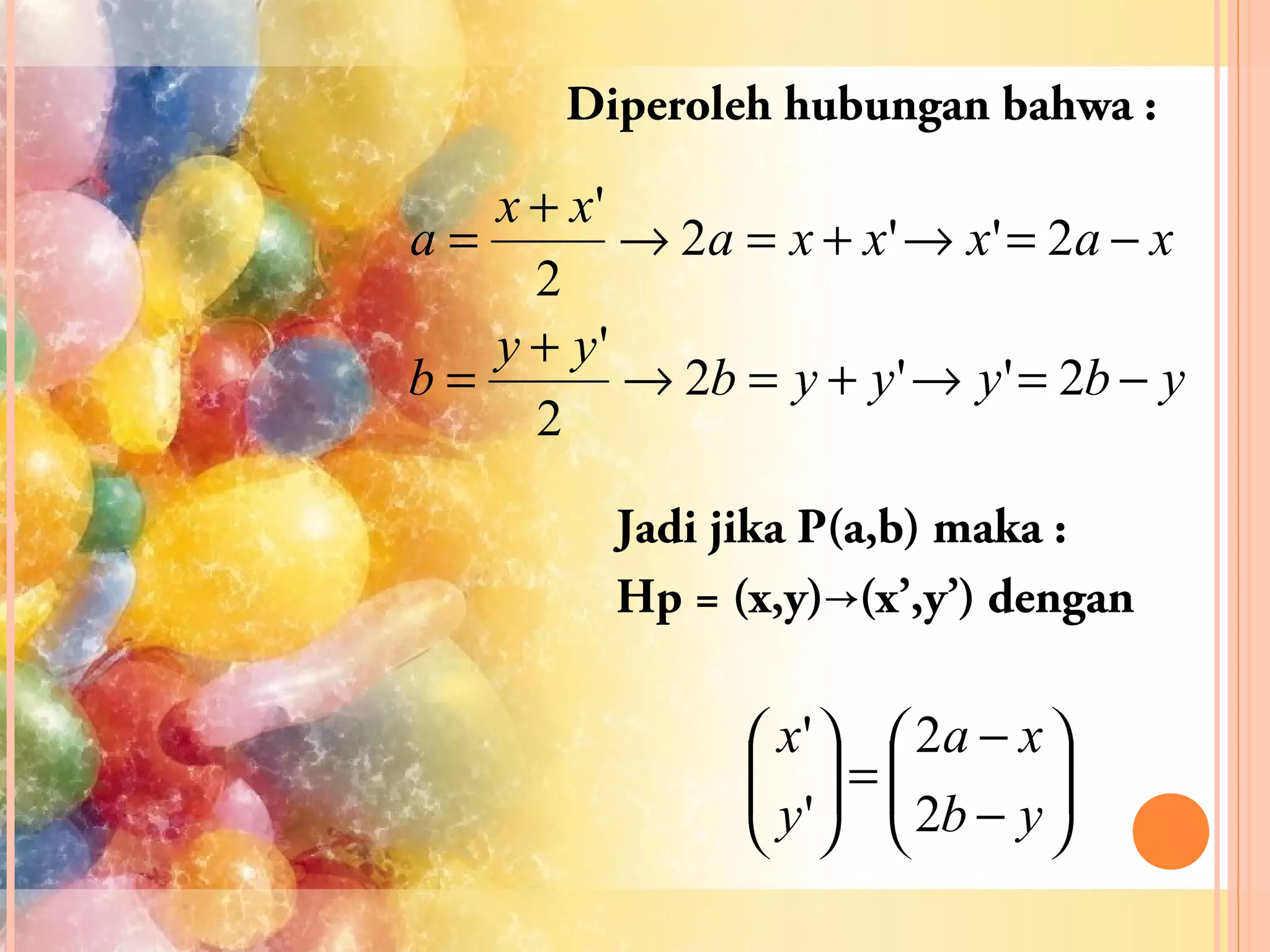 Setengah putaran transformasi geometri | PPT