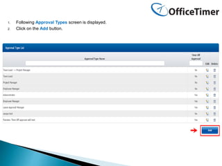 Set external user as timesheet/expensesheet/timeoff approver in officetimer | PPTX | Computing ...