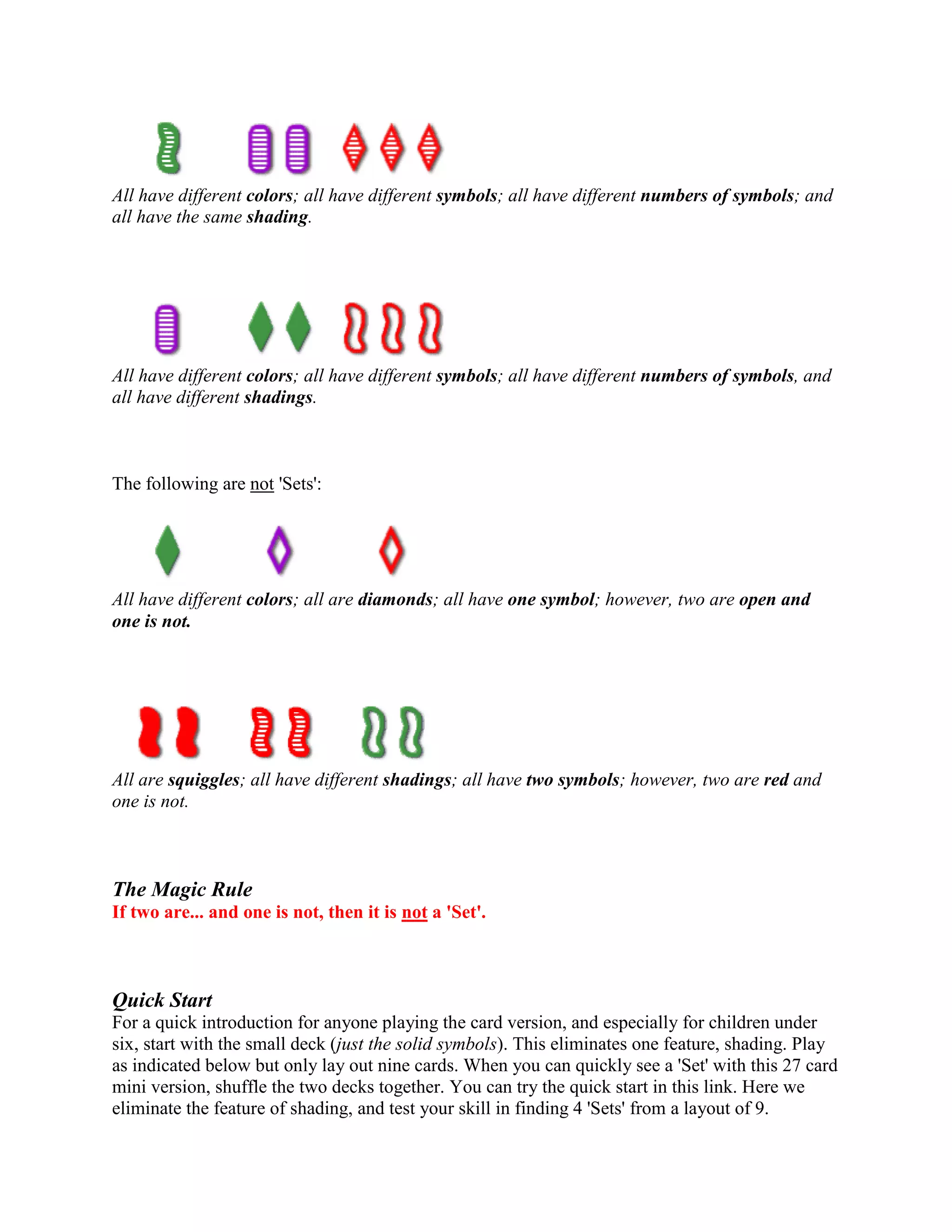 Set game instructions | PDF