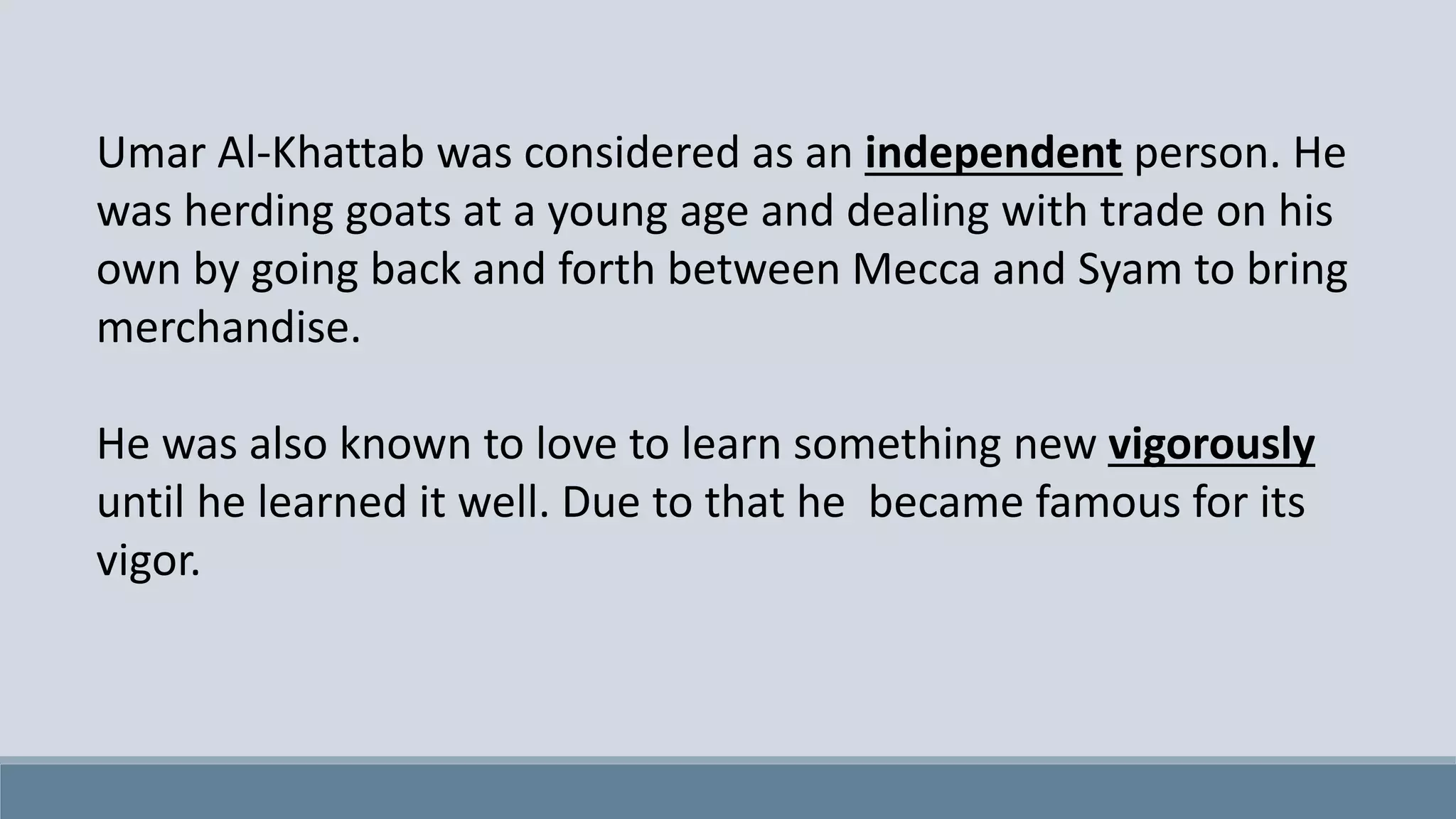 Famous Personality - Umar al-Khattab | PPTX