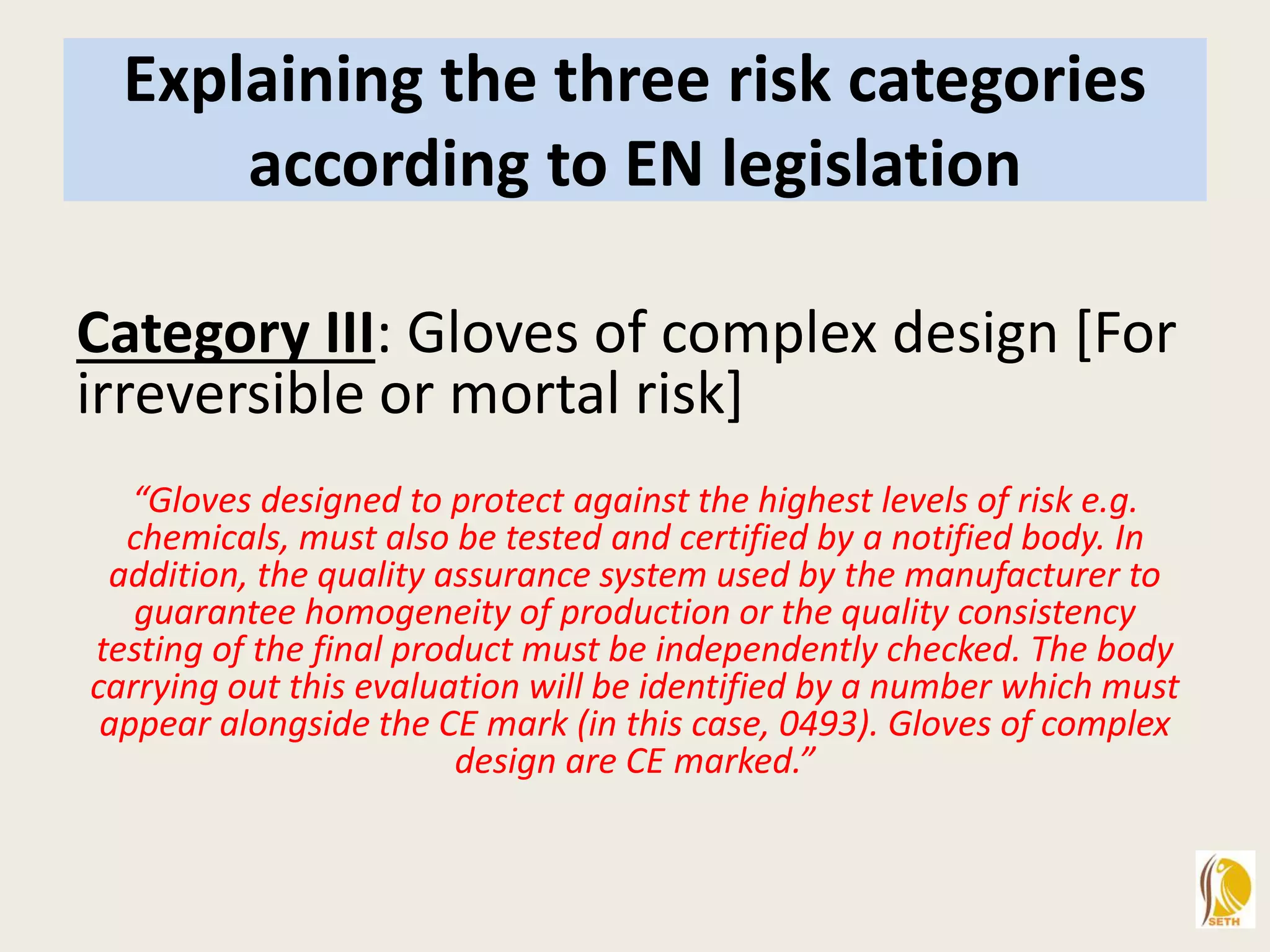 Glove CE Marking | Seth Safety Products. | PPTX | First Aid | Injuries