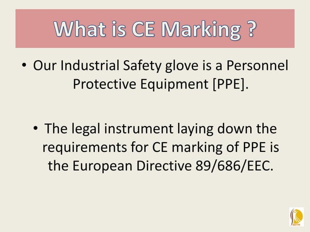 Glove CE Marking | Seth Safety Products. | PPTX | First Aid | Injuries