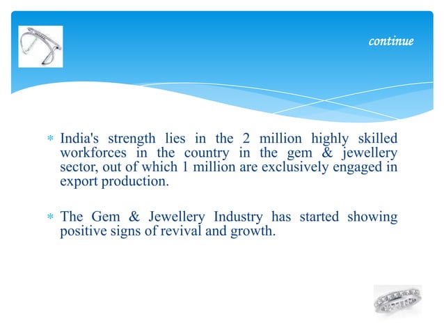 GEM AND JEWELLERY INDUSTRY IN INDIA | PPTX