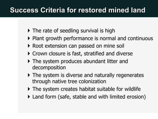 Restoring Degraded Mine Land Using Native Species | PDF