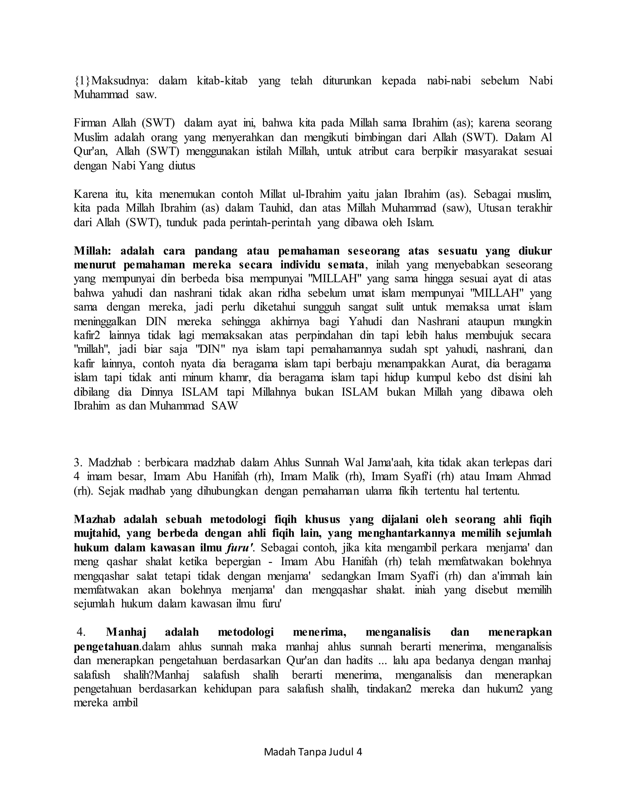 Setiap amalan tergantung pada niat | PDF