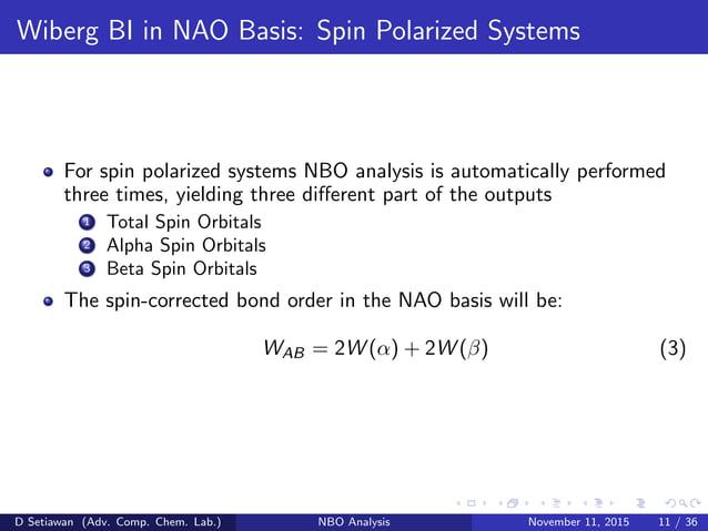 NBO Analysis | PDF | Chemistry | Science