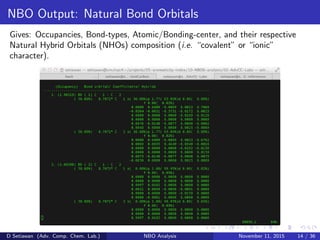 NBO Analysis | PDF