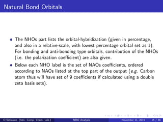 NBO Analysis | PDF