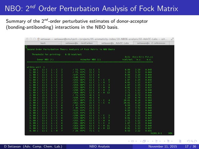 NBO Analysis | PDF | Chemistry | Science