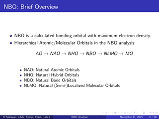 NBO Analysis | PDF