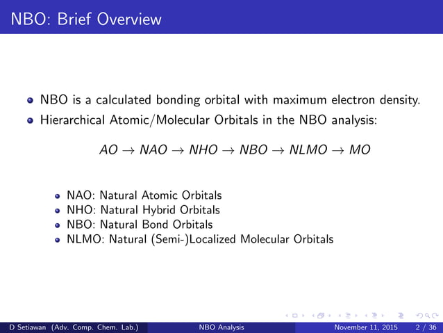 NBO Analysis | PDF | Chemistry | Science