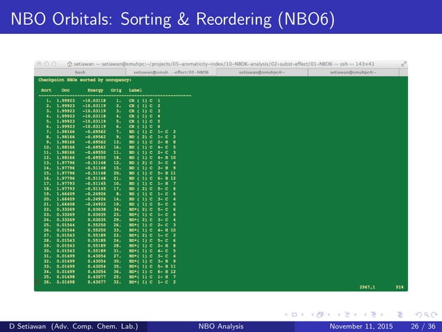 NBO Analysis | PDF | Chemistry | Science