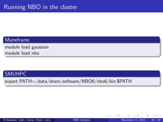 NBO Analysis | PDF
