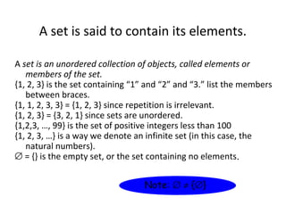 Set in discrete mathematics | PPT | Free Download