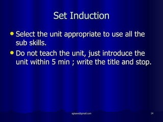 Set induction skill | PPS
