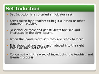 Set induction skill | PPT