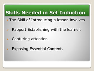 Set induction skill | PPT