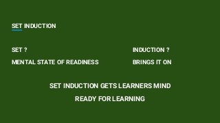 Set Induction Skill - Concept and Techniques of Set Induction | PDF