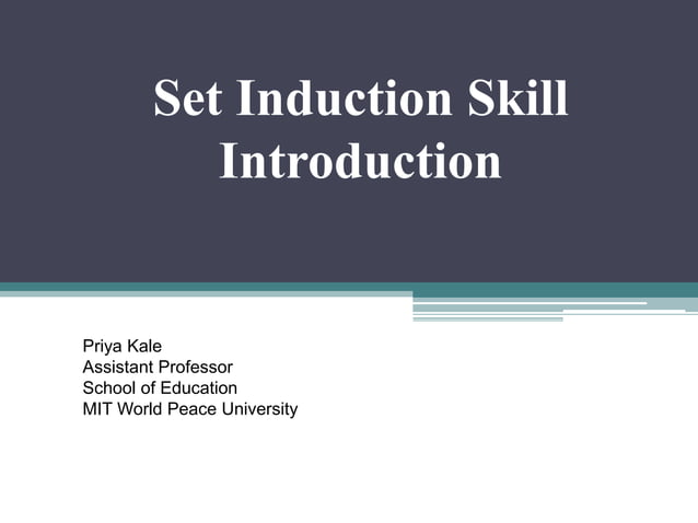 Set induction skill.pptx | Arts and Crafts | Hobbies & Interests