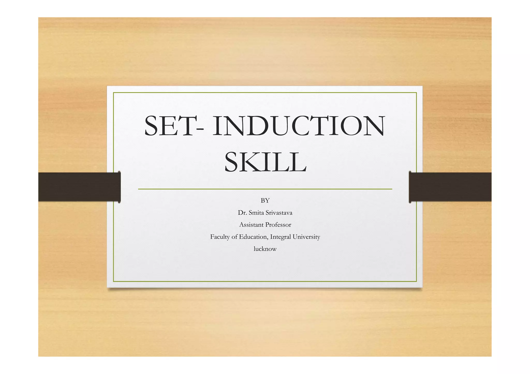 Set induction skill pdf | PDF