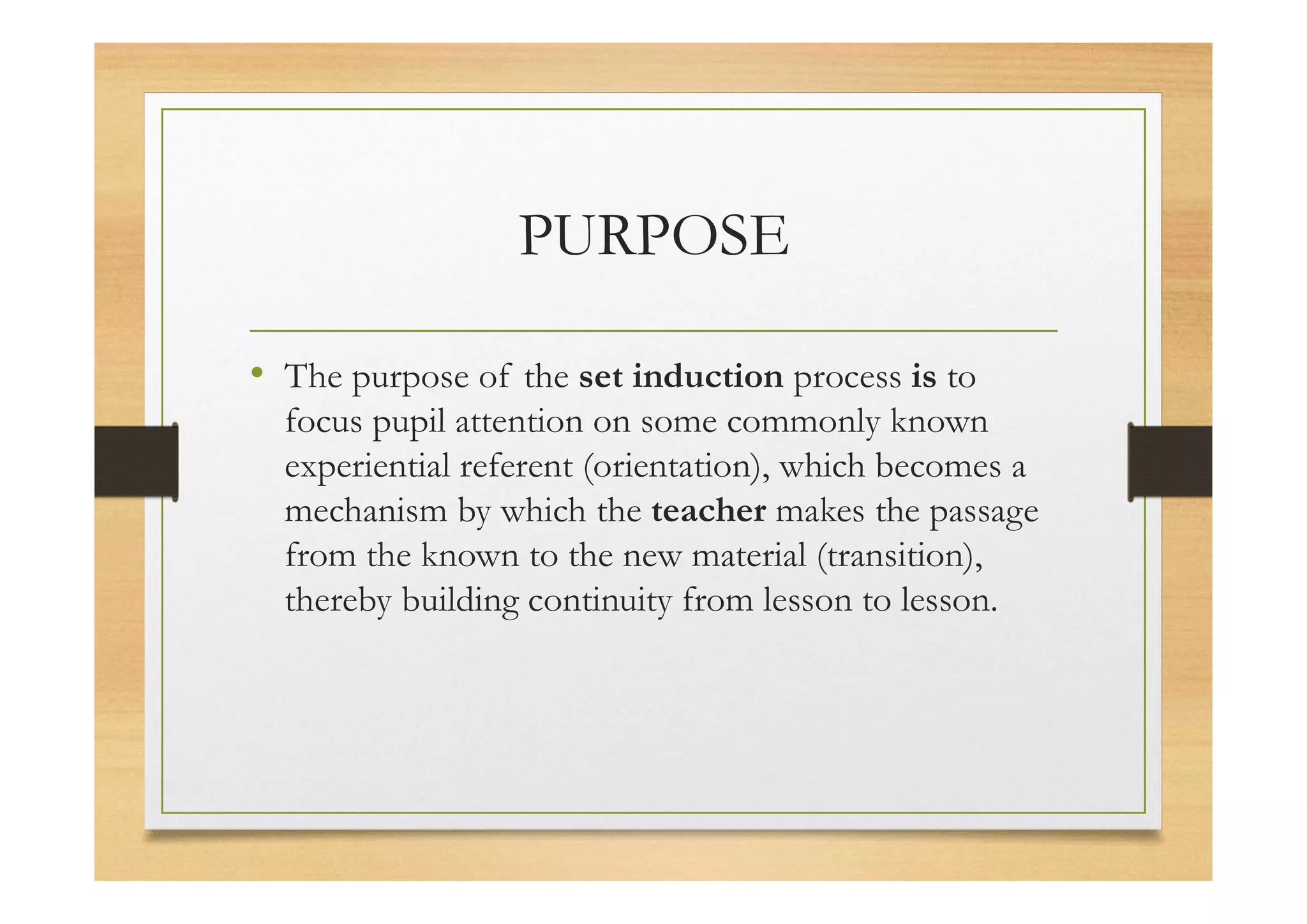 Set induction skill pdf | PDF