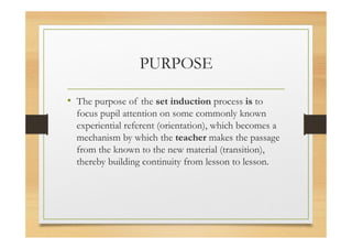 Set induction skill pdf | PDF