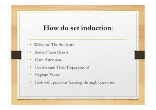 Set induction skill pdf | PDF