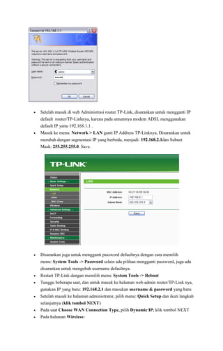 Seting modem warles | PDF