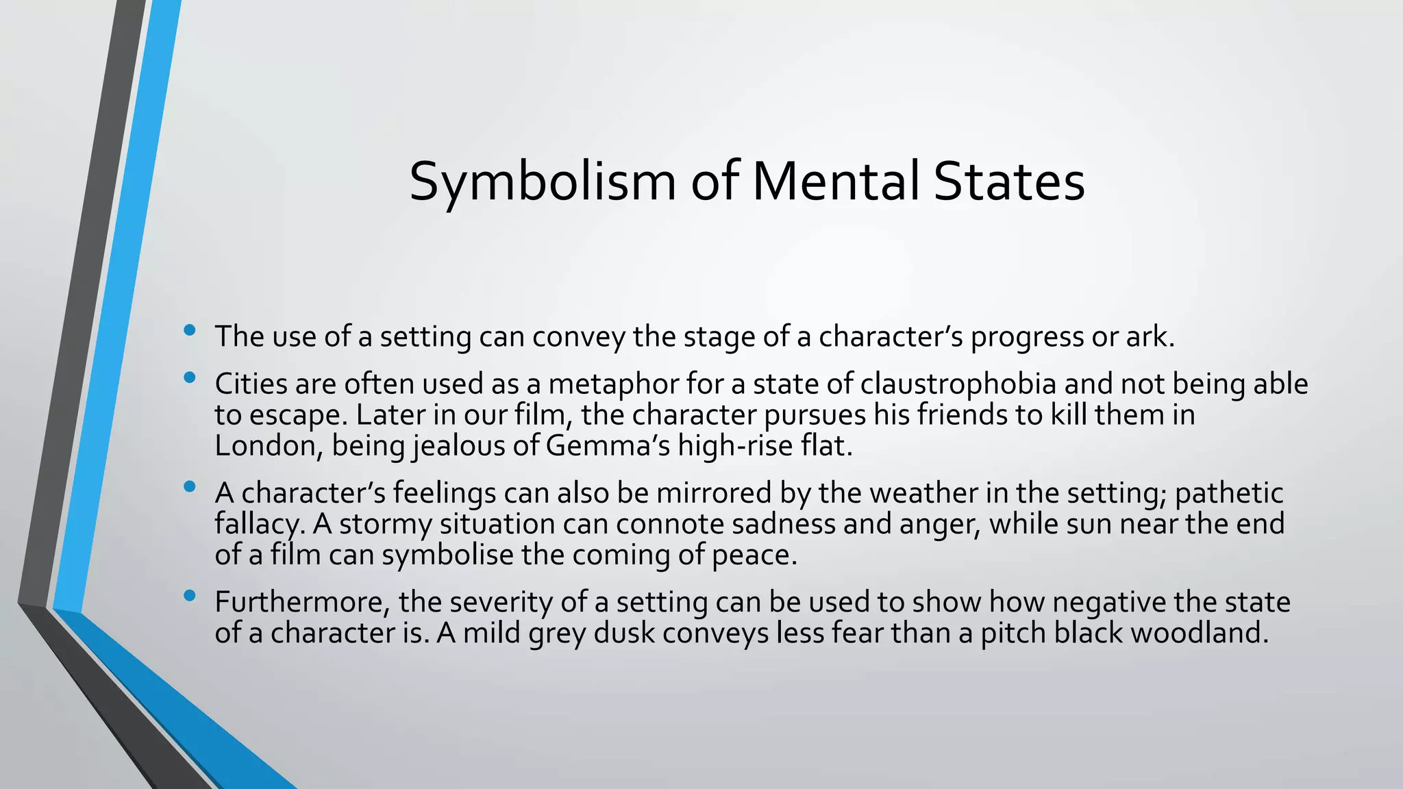 Setings in psychological thrillers. | PPT