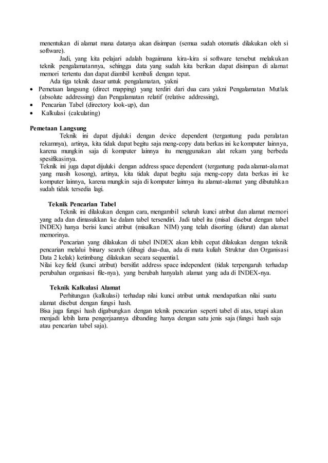 Set intruksi berupa jenis intruksi teknik pengalamatan | DOCX