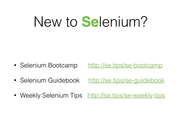 Practical Tips & Tricks for Selenium Test Automation | PPT Practical Tips & Tricks for Selenium Test Automation | PPT