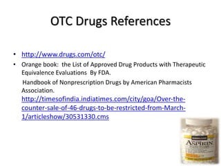 over the counter drugs | PPTX