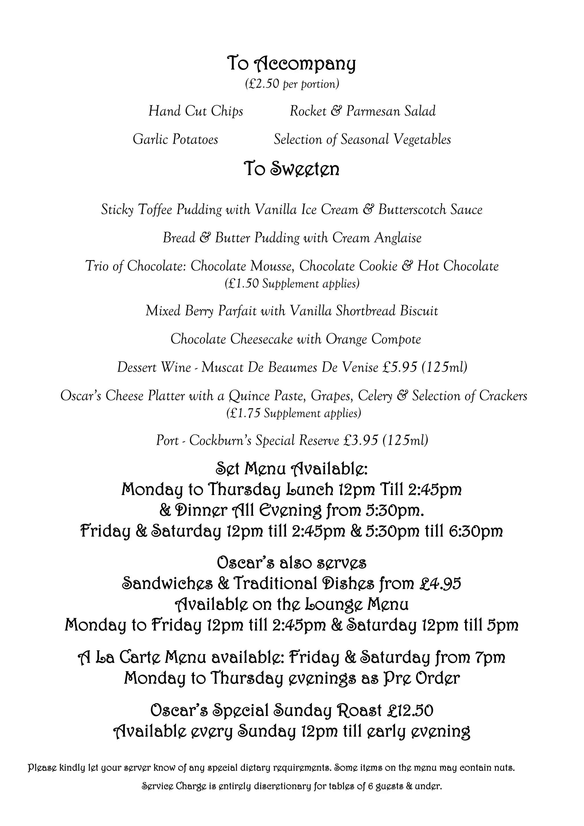 Set menu | PDF | Desserts and Baking | Food & Drink