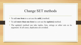 Set methods in python | PDF