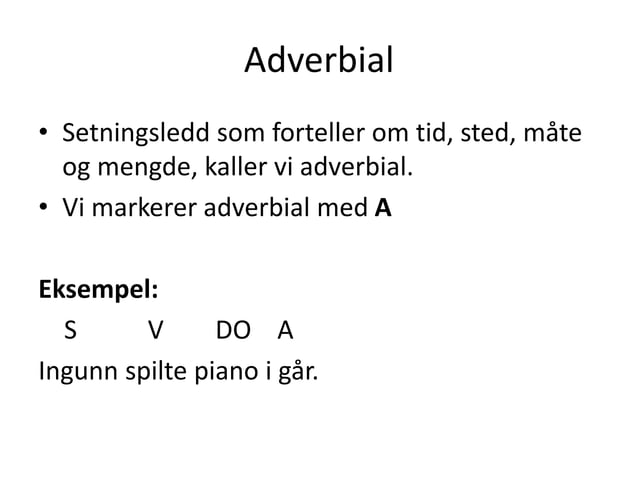 Setningsanalyse | PPTX