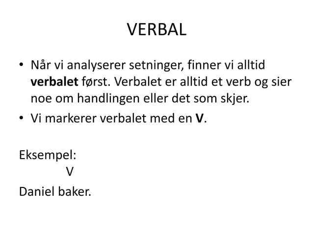 Setningsanalyse | PPTX