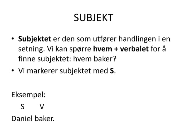 Setningsanalyse | PPTX