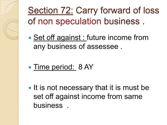 Set off and carry forward of losses | PPTX