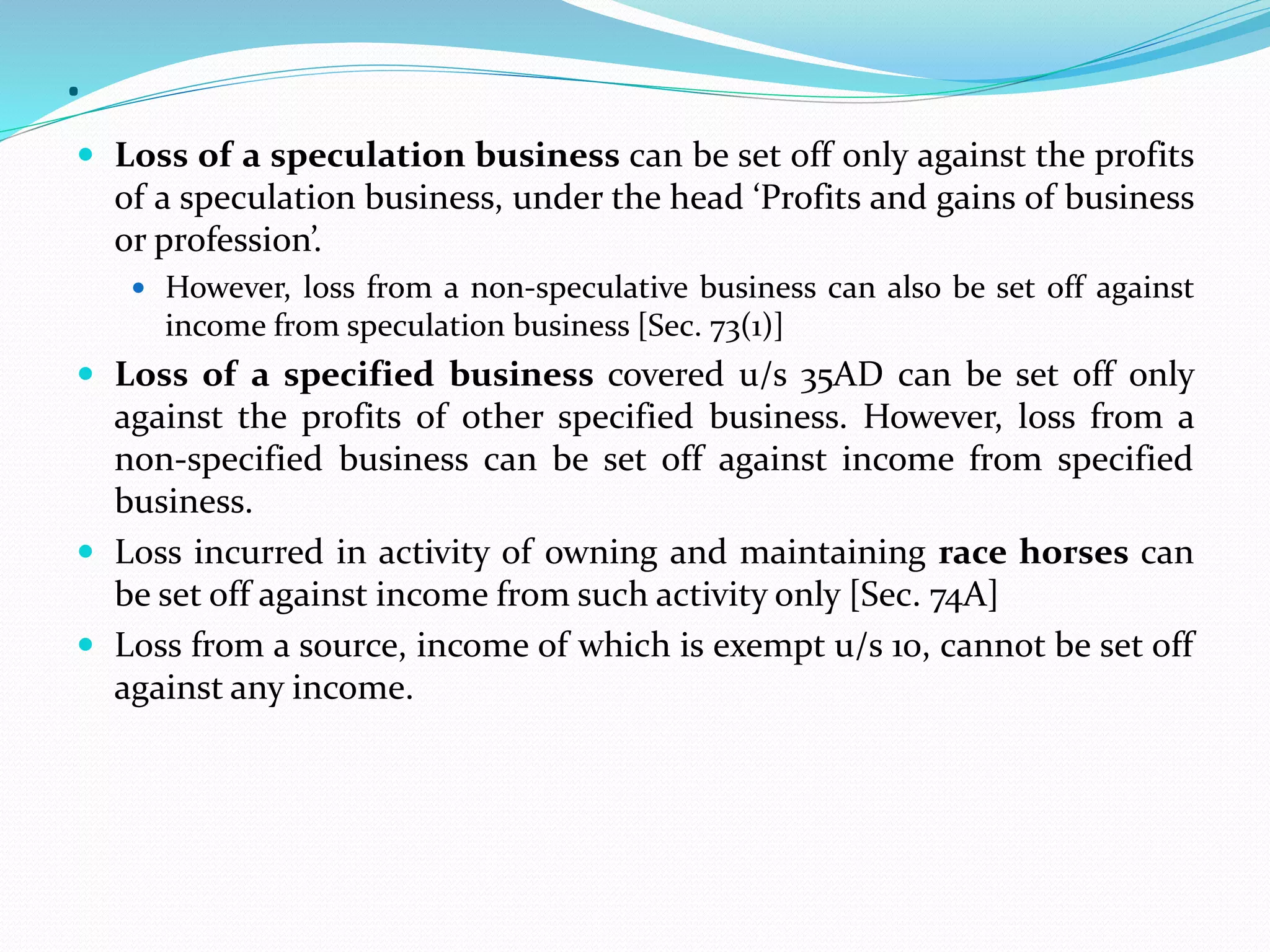 Set off and carry forward losses | PPTX Set off and carry forward losses | PPTX