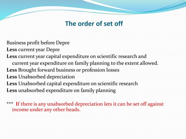 Set off and carry forward losses | PPTX | Stocks and Bonds | Personal ...